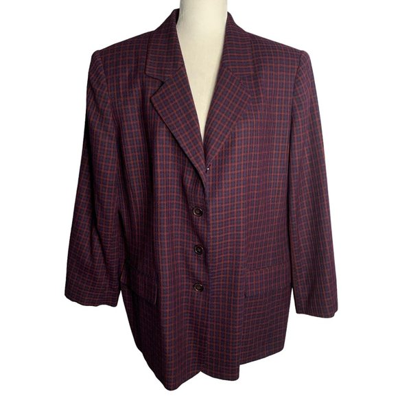 Jones New York | Jackets & Coats | Vintage Worsted Wool Blazer Jacket ...